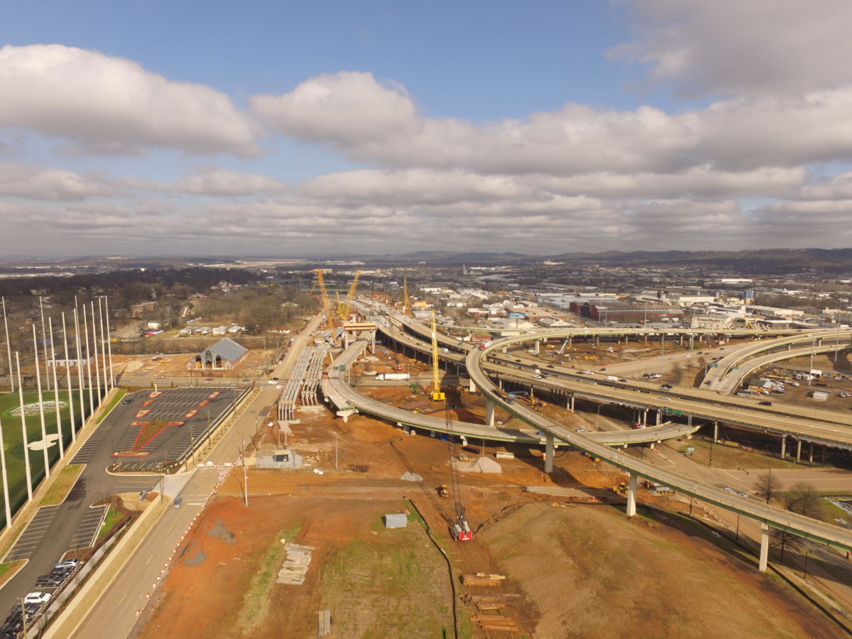 Red Mountain Expressway Looking East – ALDOT 5920 Bridge Project