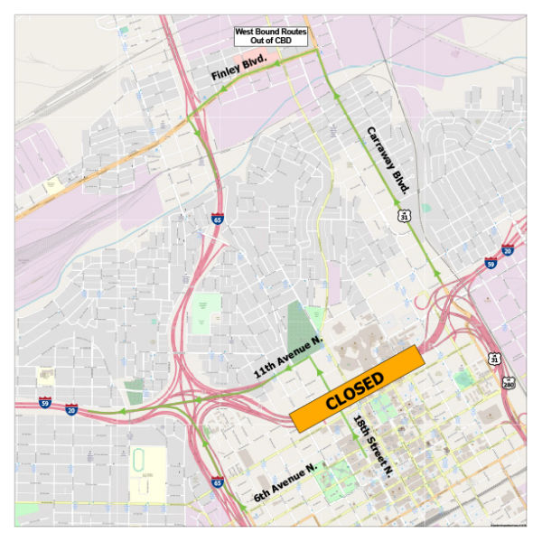 DETOUR ROUTES – ALDOT 5920 Bridge Project